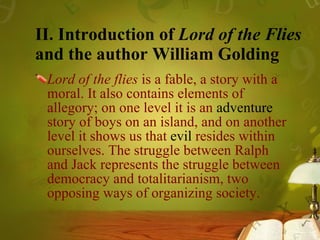 Lord of The Flies in the Language Classroom—Evil or Human Nature | PPT