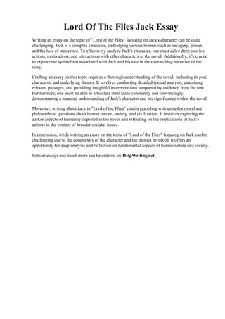 Lord Of The Flies Jack Essay.pdf