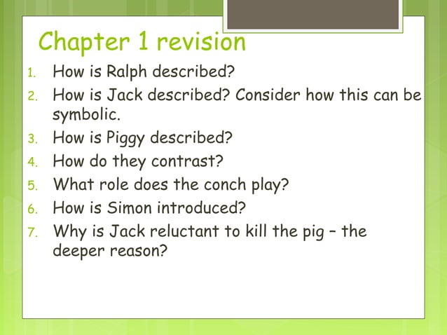 Lord of the flies lesson 3 | PPT