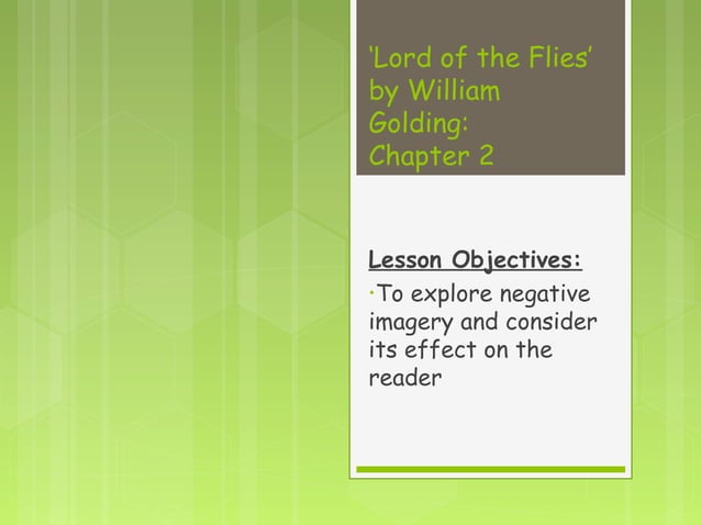 Lord of the flies lesson 3 | PPT