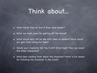 Lord of the Flies Revision Activity | KEY | Fantasy | Genres