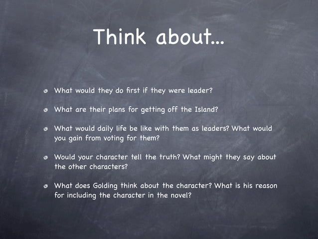 Lord of the Flies Revision Activity | PPT