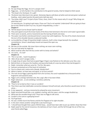 Lord of the flies quotes worksheet | DOCX