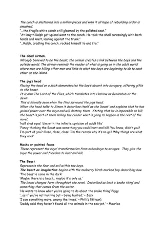 Lord of the flies revision | DOCX