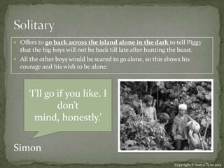 Simon Character Notes Lord of the Flies | PPTX