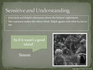 Simon Character Notes Lord of the Flies | PPTX