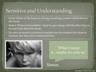 Simon Character Notes Lord of the Flies | PPTX