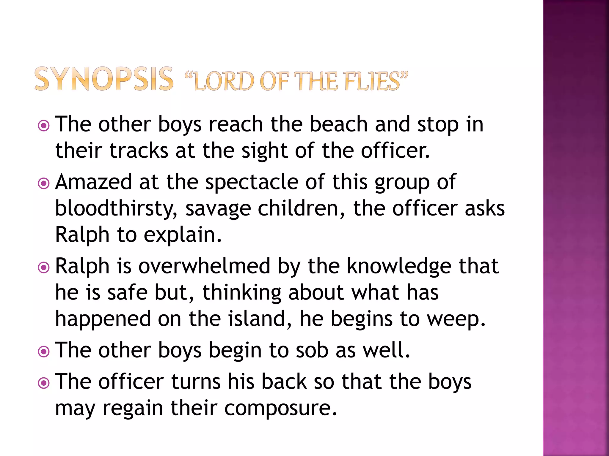 Lord of the flies synopsis | PPT