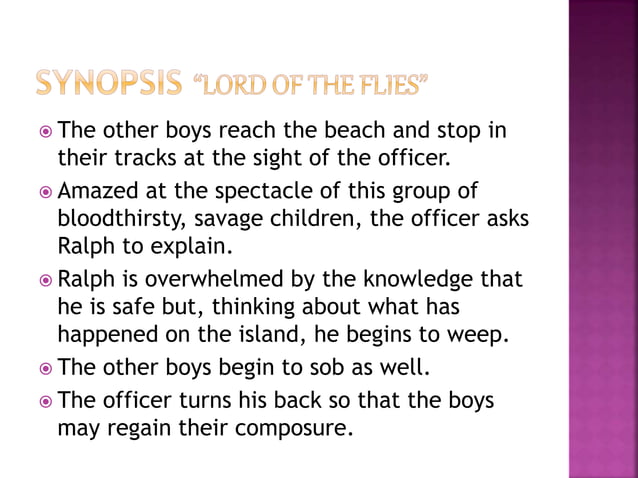 Lord of the flies synopsis | PPT