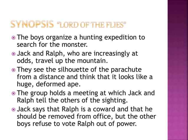 Lord of the flies synopsis | PPT