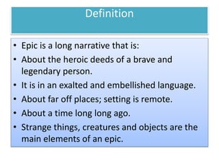 Lord of the rings as an epic fantasy | PPT