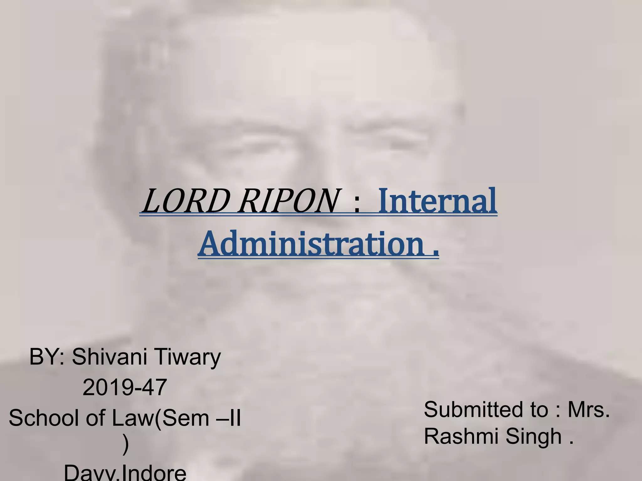 Lord ripon | PPTX
