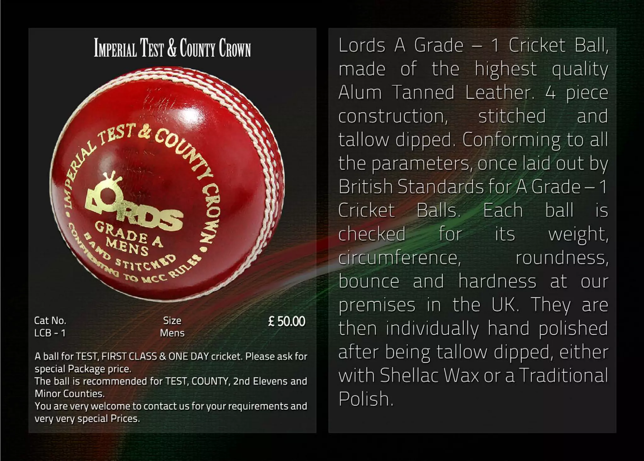 Lords cricket balls | PDF