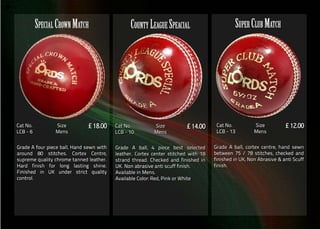 Lords cricket balls | PDF