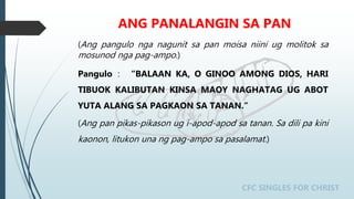 CFC LORD'S DAY CELEBRATION GUIDE (Bisaya) | PPTX