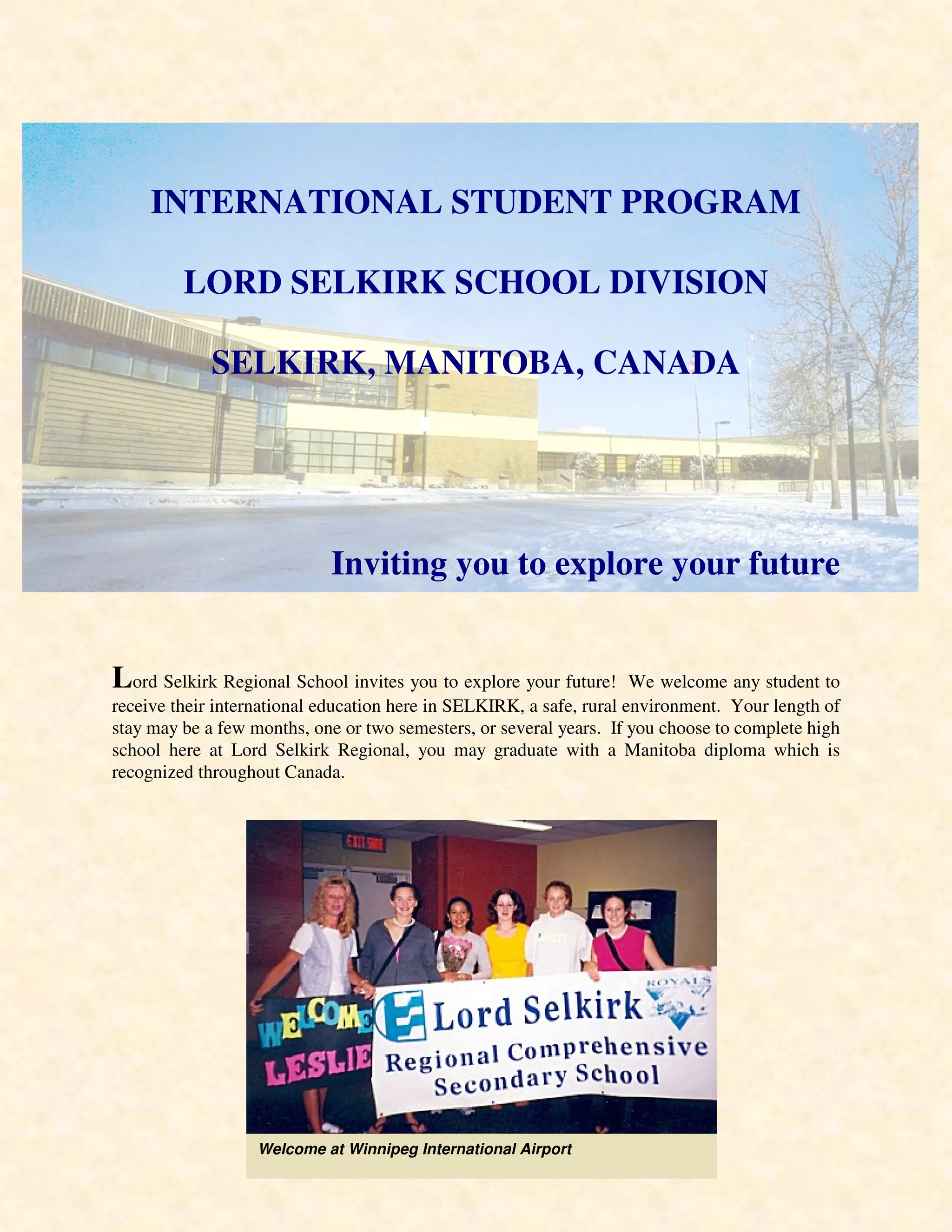 Lord selkirk school division- brochure | PDF