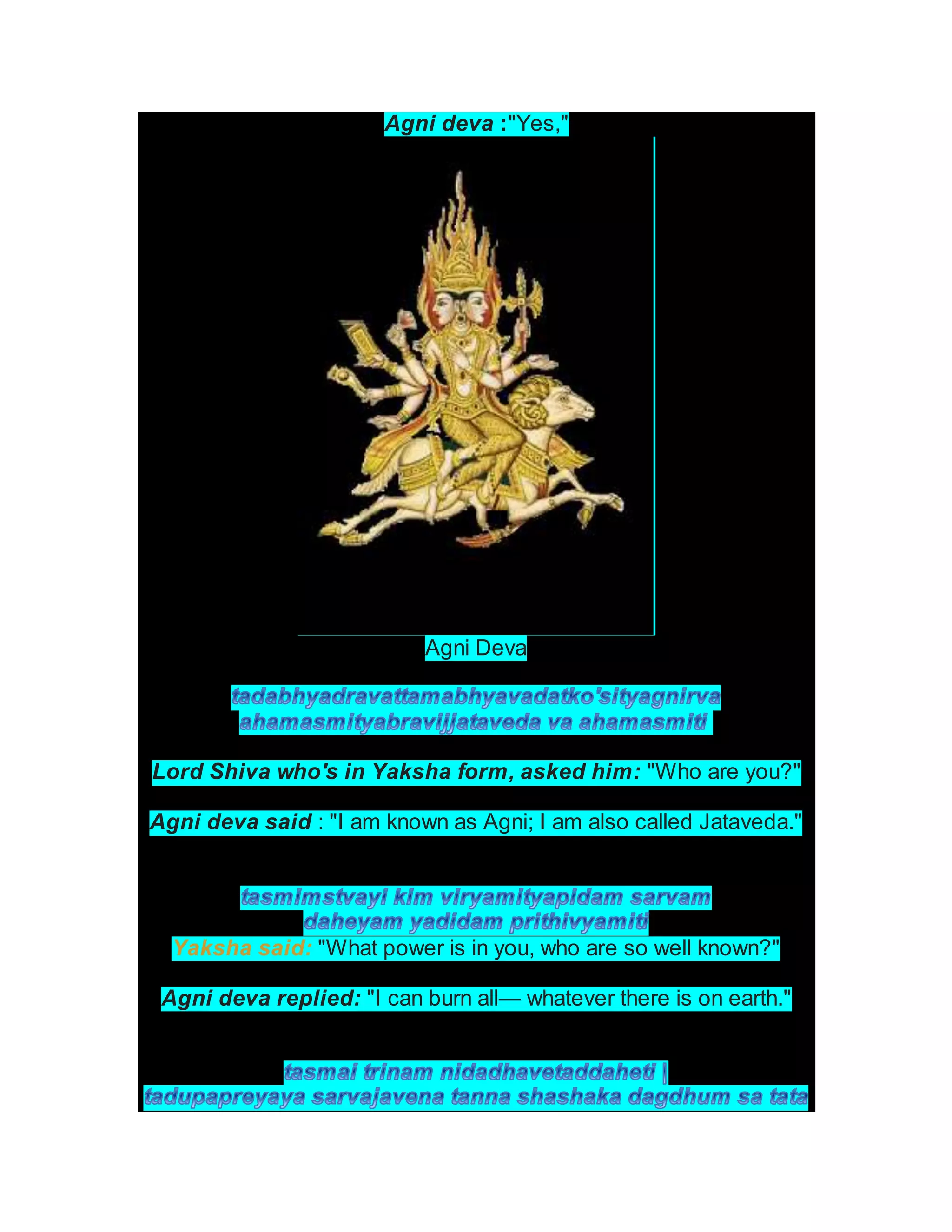 Lord shiva -- a story from kena upanishad and shiva maha purana. | DOCX