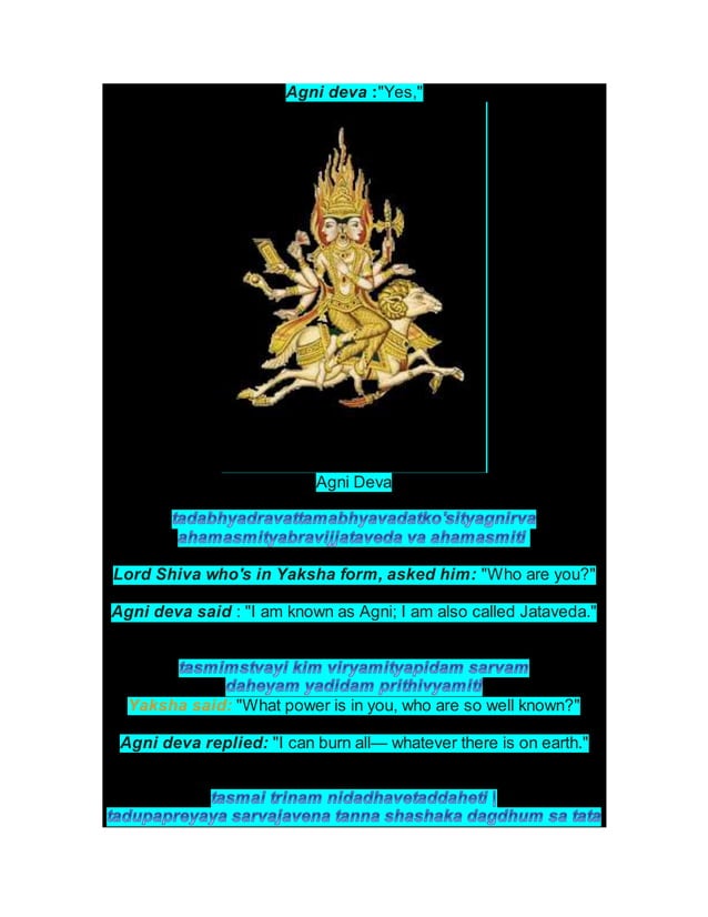 Lord shiva -- a story from kena upanishad and shiva maha purana. | PDF