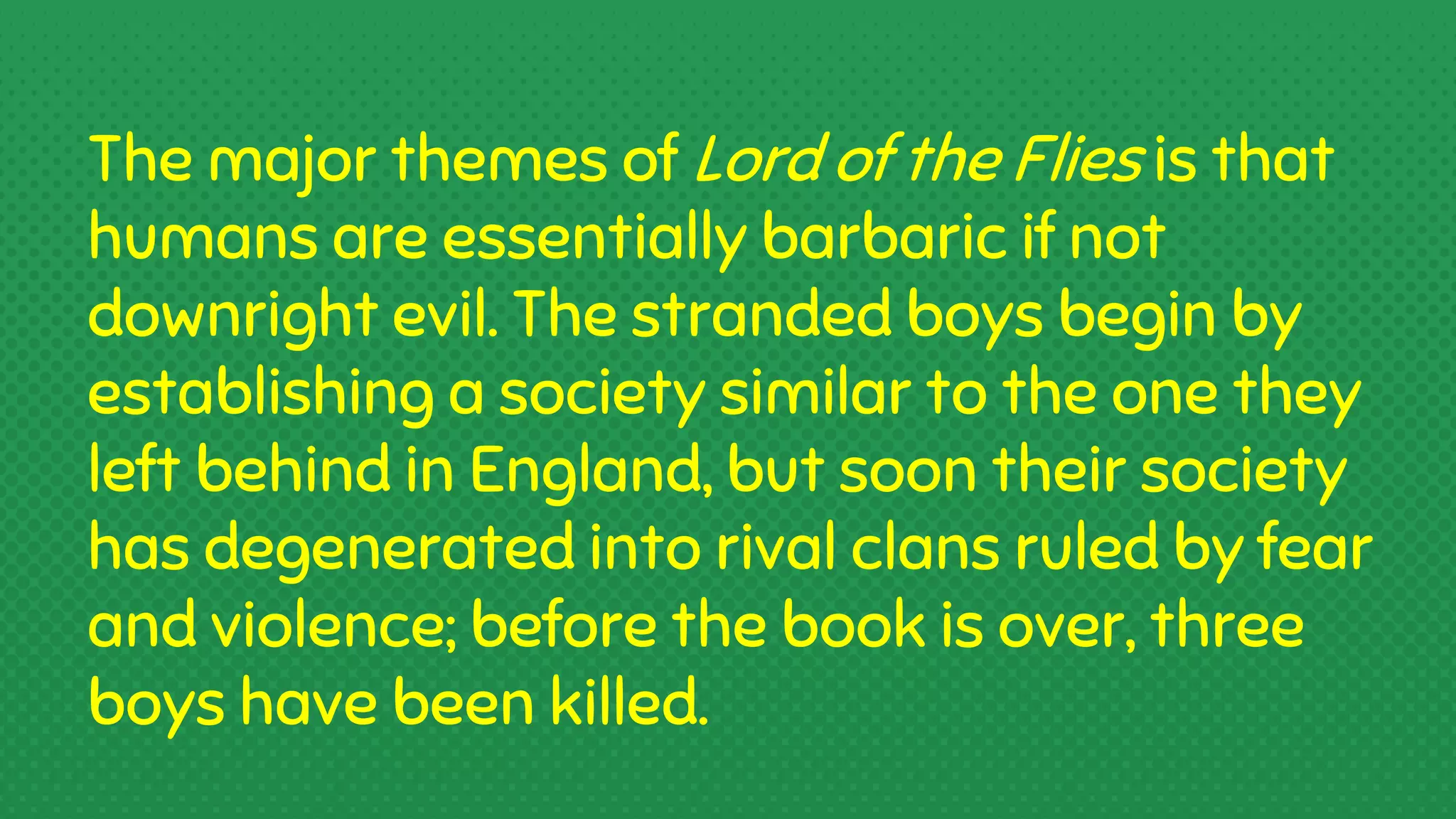 Lord of flies (unit 1) | PPTX