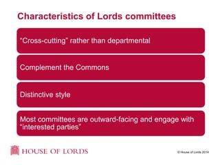 House of Lords Select Committees Procedure | PPTX | Law