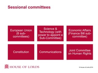 House of Lords Select Committees Procedure | PPTX | Law