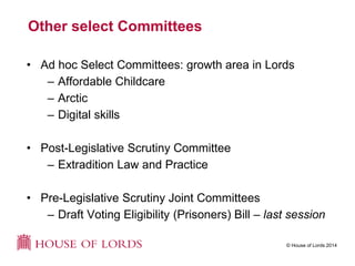 House of Lords Select Committees Procedure | PPT