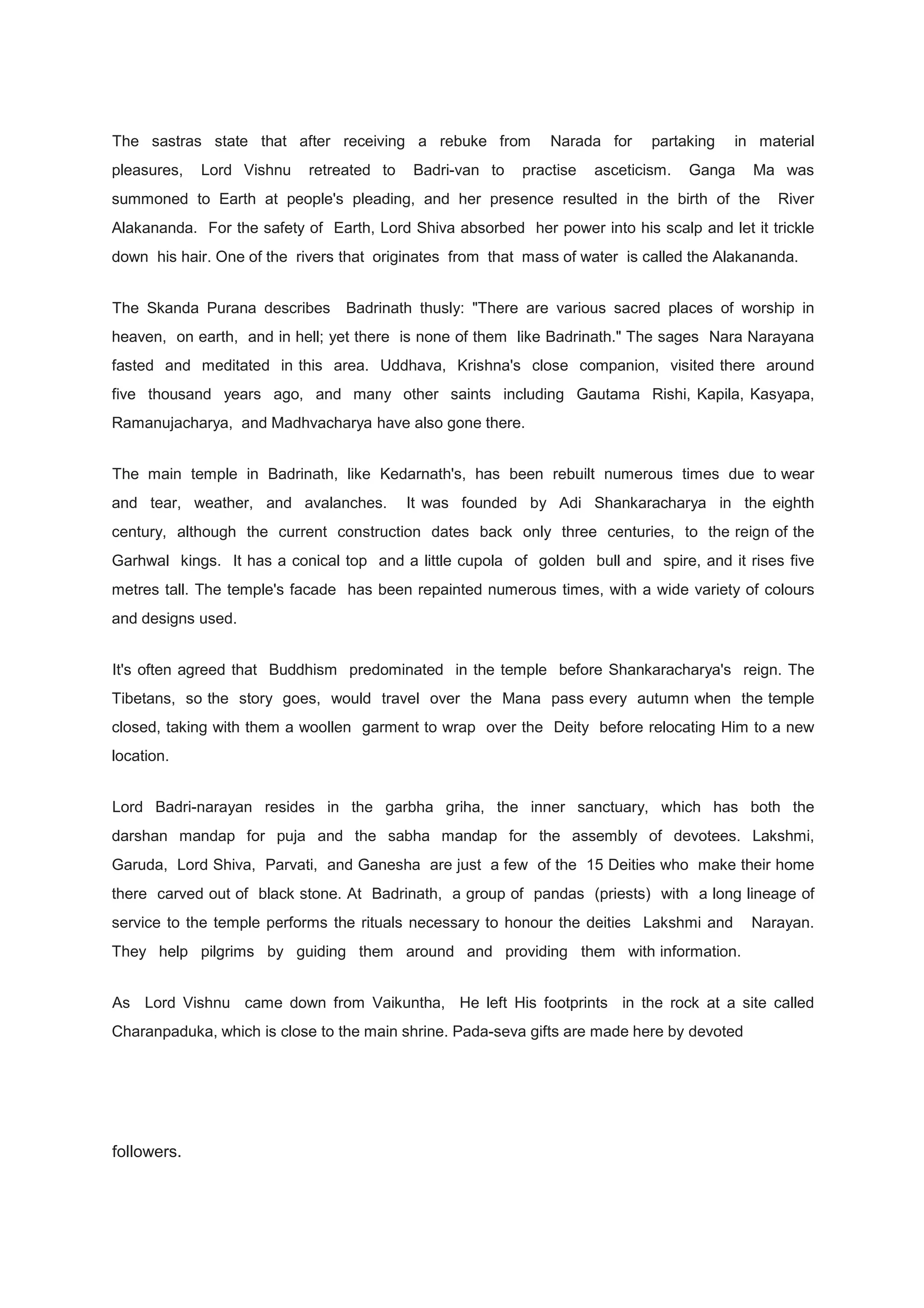 Lord Vishnu’s eight swayambhu abodes are presented in order.ppt