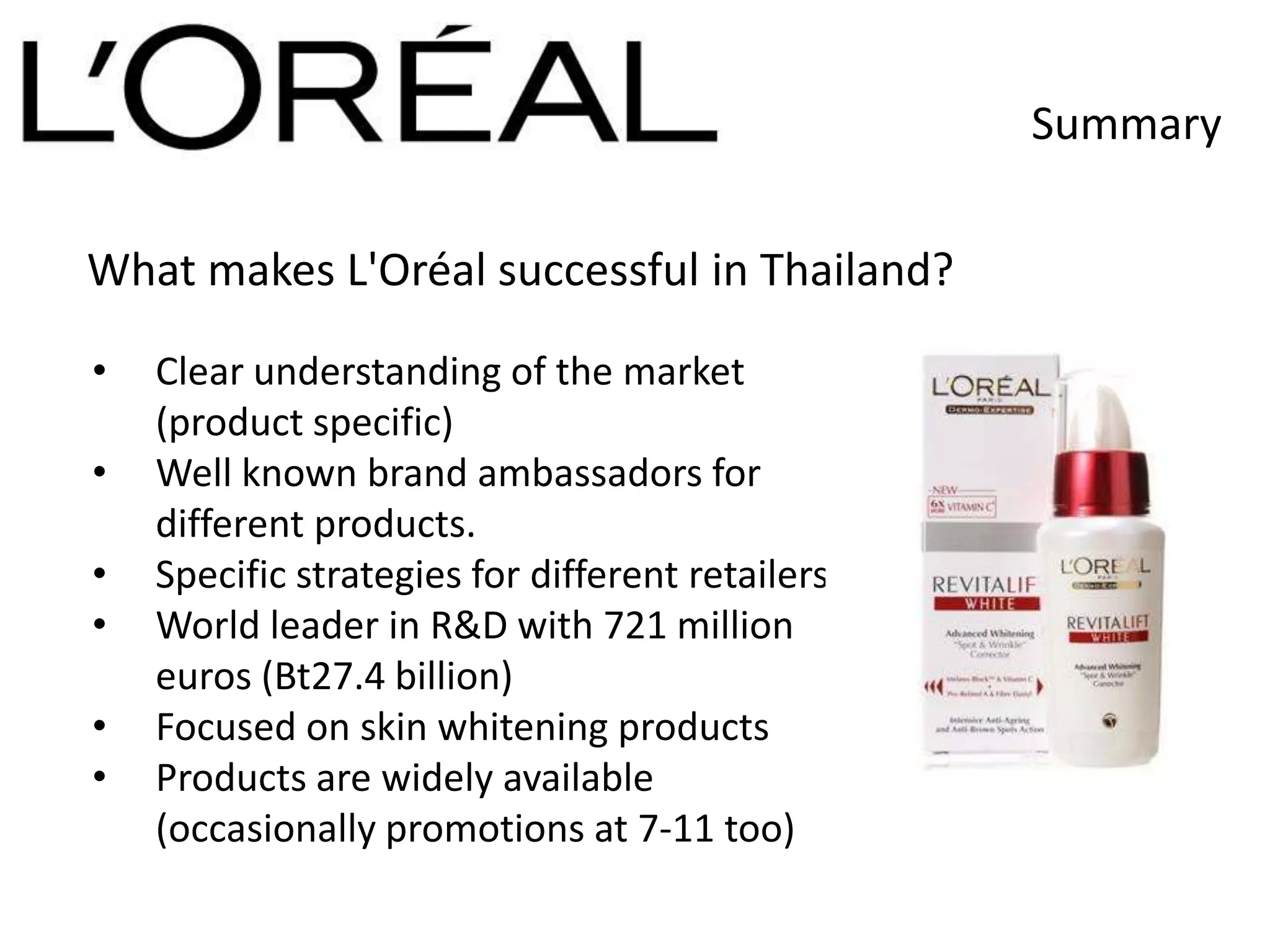 L'Oreal Case Study in Thailand | PPTX