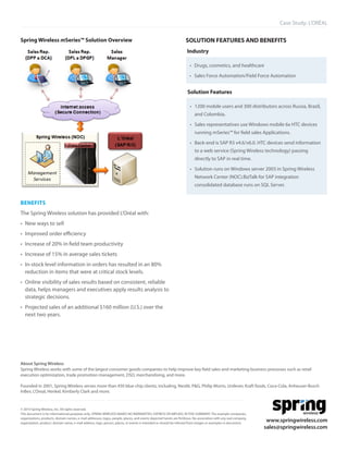 Loreal case study spring wireless | PDF | Business | Business and Finance