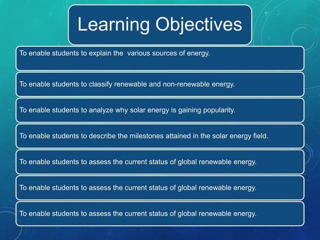 Learning objectives | PPT