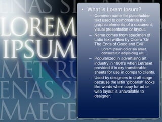 Lorem Ipsum - Content and Changing Ideologies | PPT