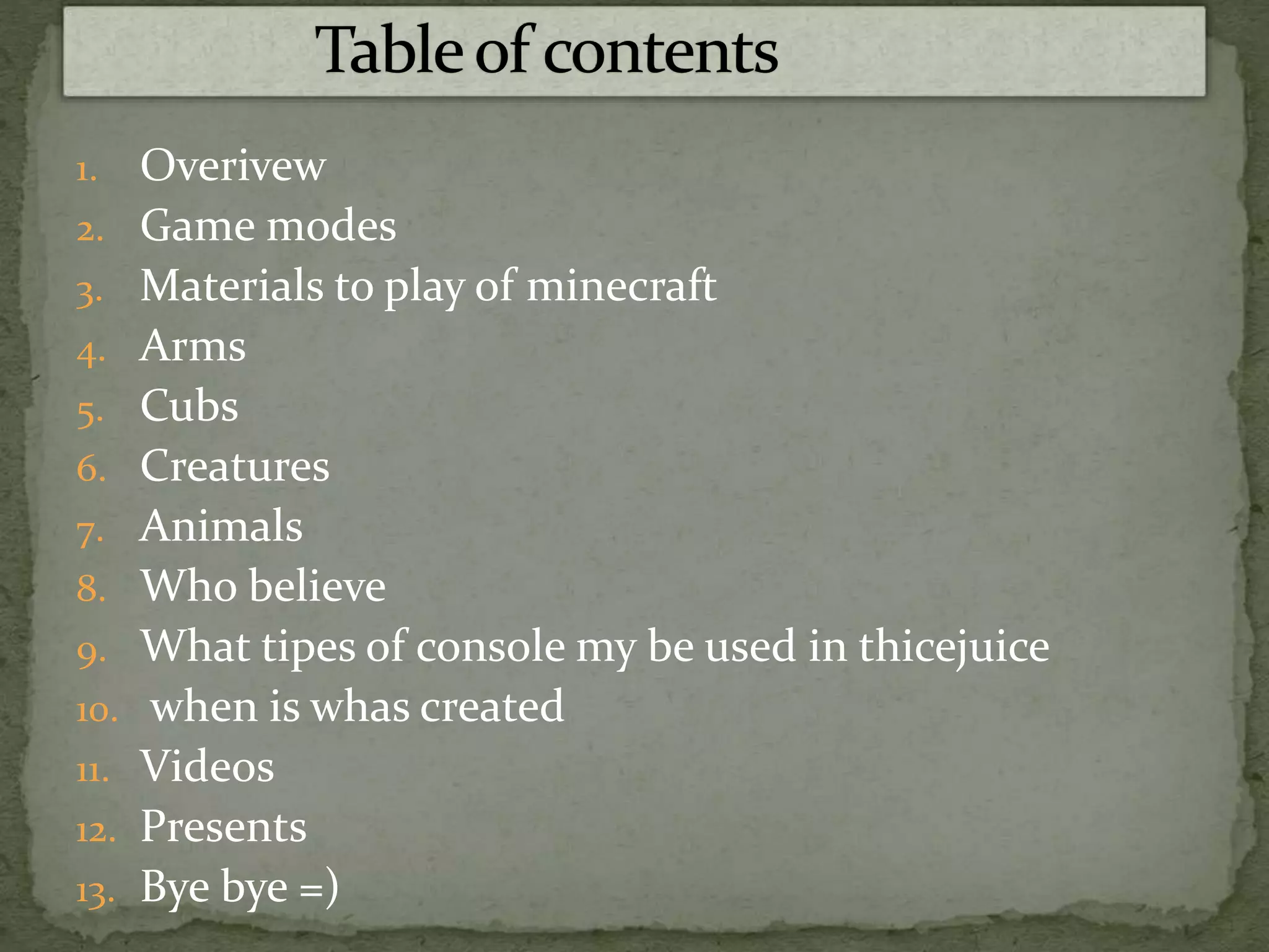Minecraft | PPT