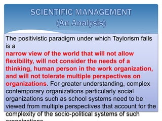 scientific management by taylor and fayolism- Administrative management ...