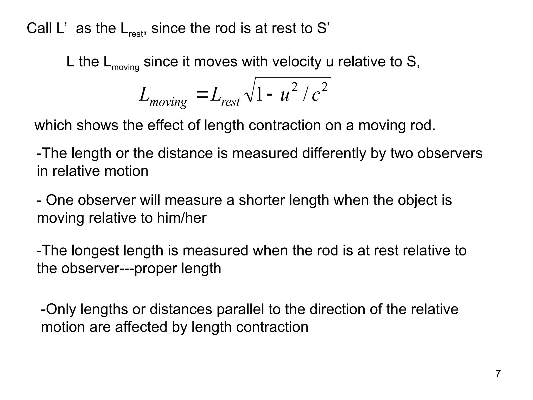 Power point on Lorentz Transformation | PPT