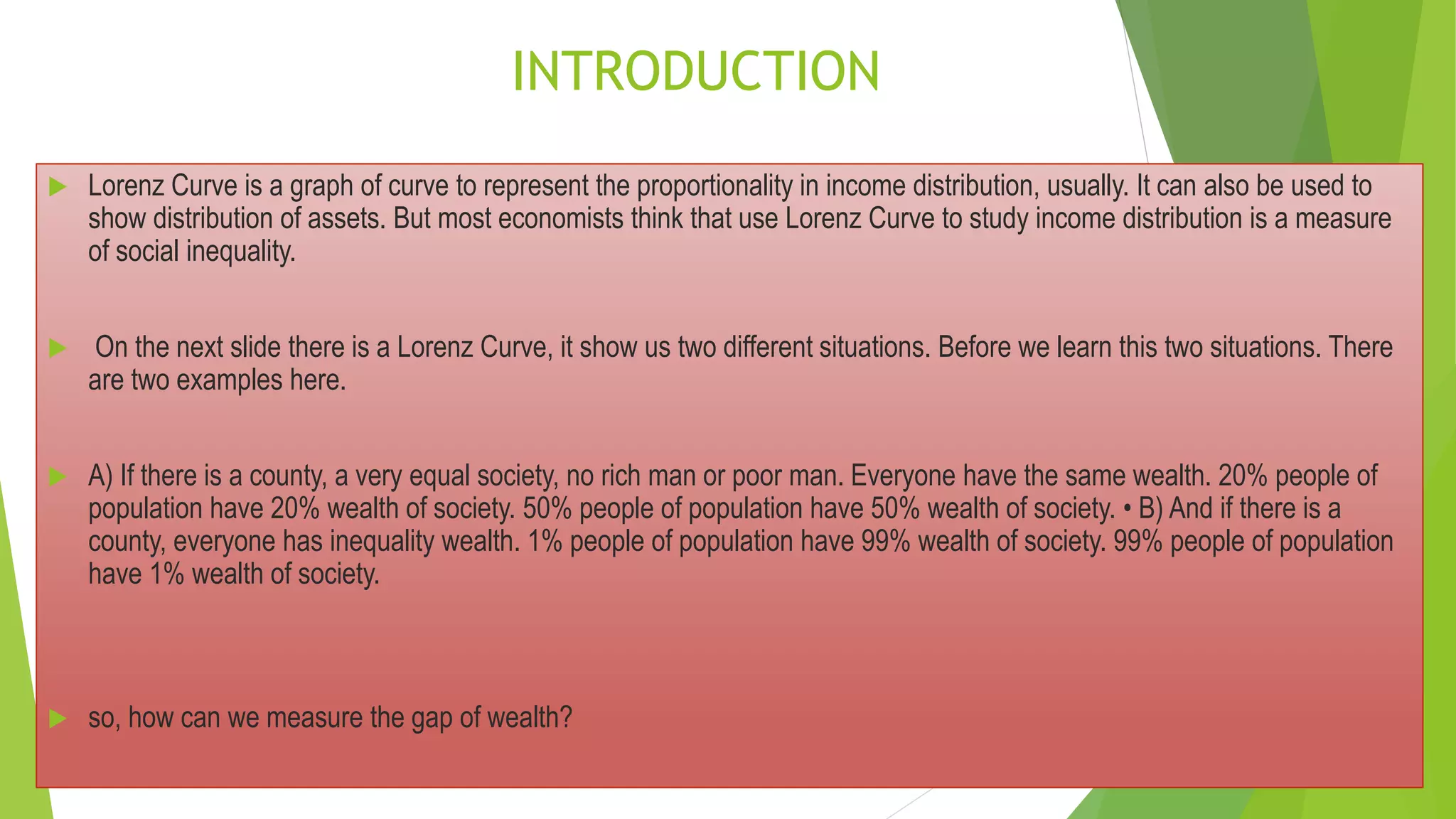 Lorenz curve ppt | PPTX