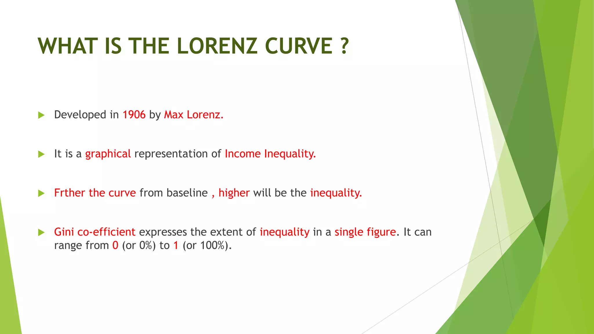 Lorenz curve ppt | PPTX