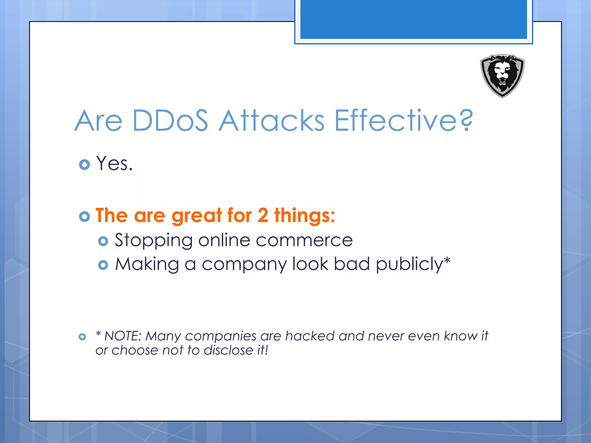 DDoS Explained | PPT