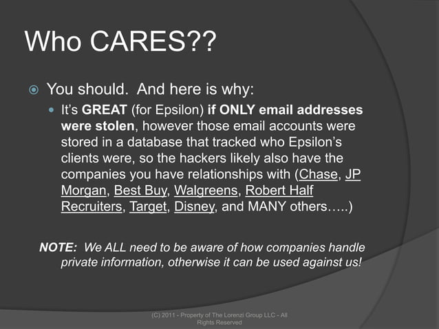 Introduction to the Epsilon Data Breach | PPTX