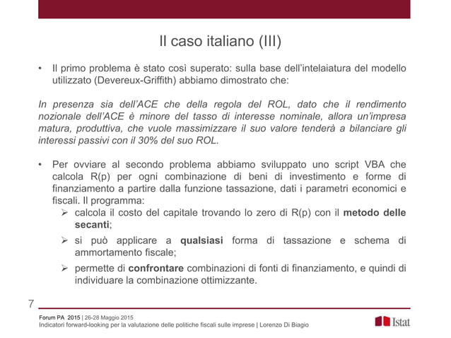 Lorenzo Di Biagio - Indicatori forward-looking per la valutazione delle ...