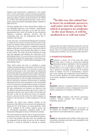 An Innovative, Competency-based InternationalCLIL Project: Are you ...