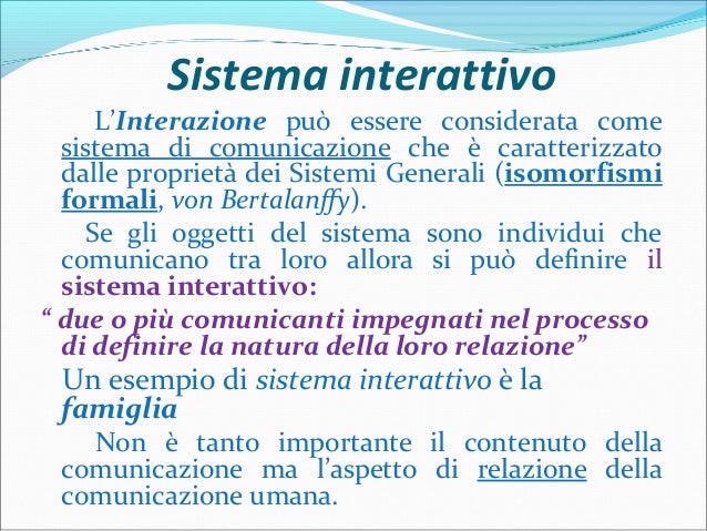 L’organizzazione dell’ interazione umana