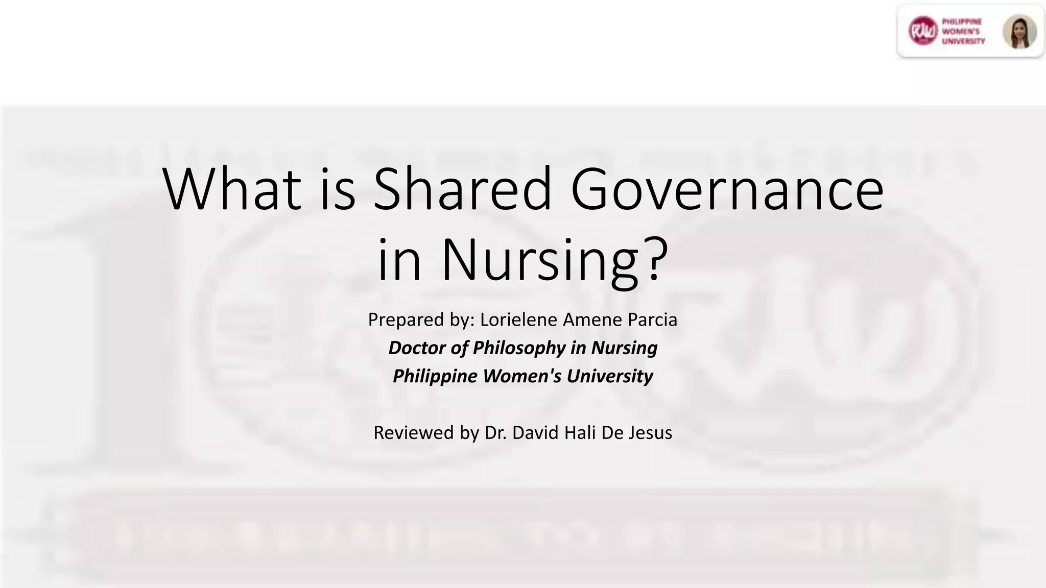 Shared Governance in Nursing | PPTX