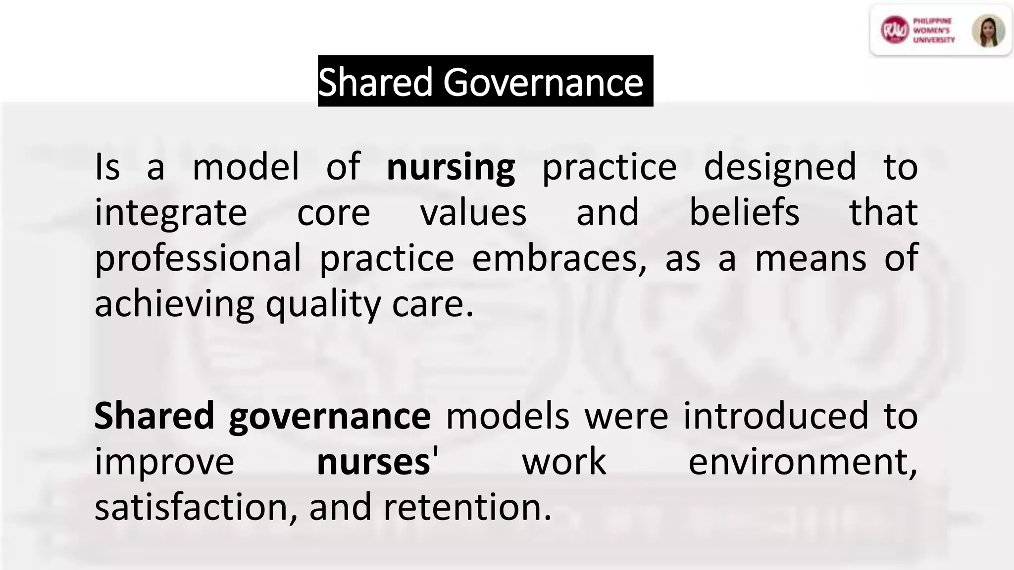 Shared Governance in Nursing | PPTX