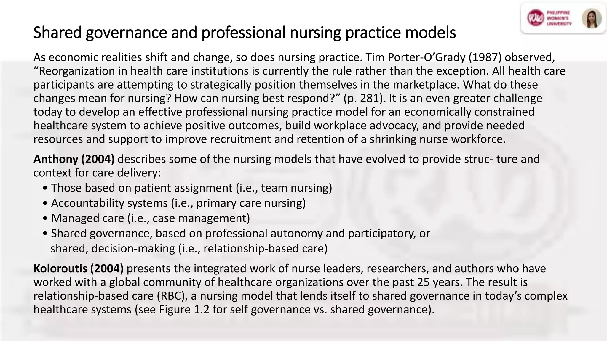 Shared Governance in Nursing | PPTX