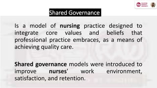 Shared Governance in Nursing | PPTX