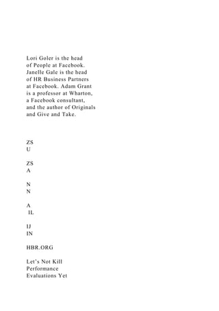 Lori Goler is the head of People at Facebook. Janelle Gal.docx