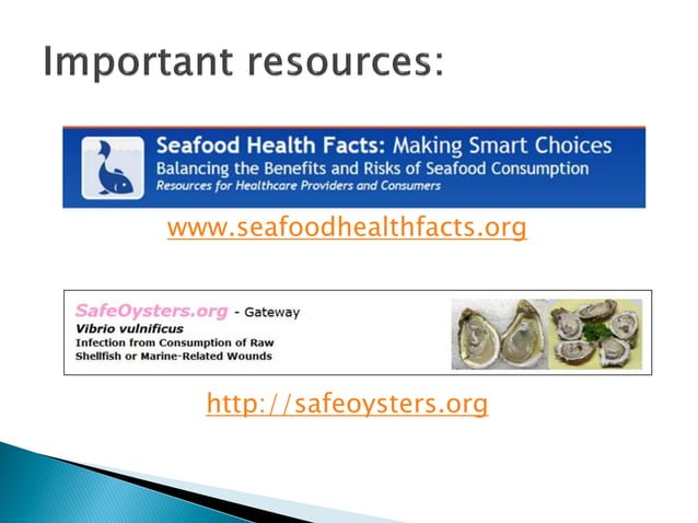 Important Resources for Seafood Safety | PDF