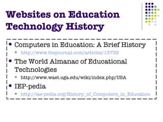 Lori's ETEC 442 Tech Timeline | PPT | Education