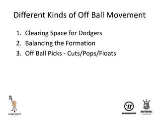 Lorne Smith introducing off ball movement to youth players | PPTX ...
