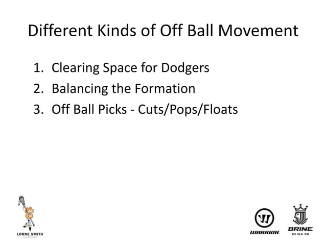 Lorne Smith introducing off ball movement to youth players | PPTX ...